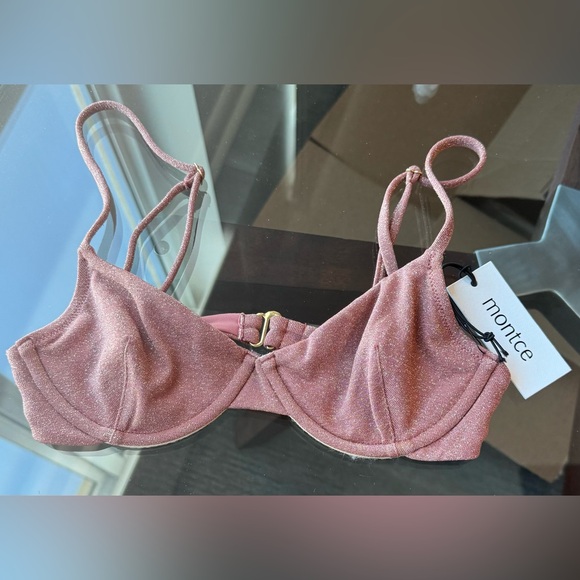 Montce | Swim | Mauve Sparkle Dainty Montce Bikinitop | Poshmark